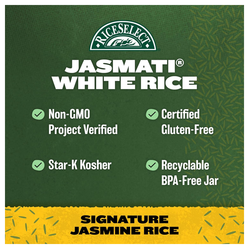 RiceSelect Jasmati Rice, Long-Grain Jasmine Rice – Urganu